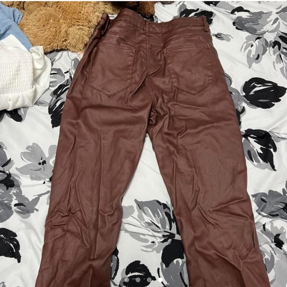 Edikted | Pants & Jumpsuits | Brown Edikted Leather Pants | Poshmark